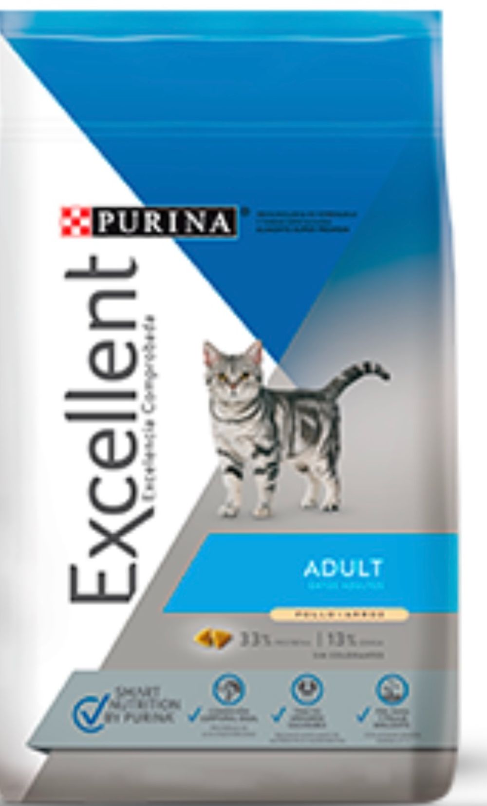 Purina Excellent Cat Alimento seco Adulto Pollo y Arroz 1kg - SM ...