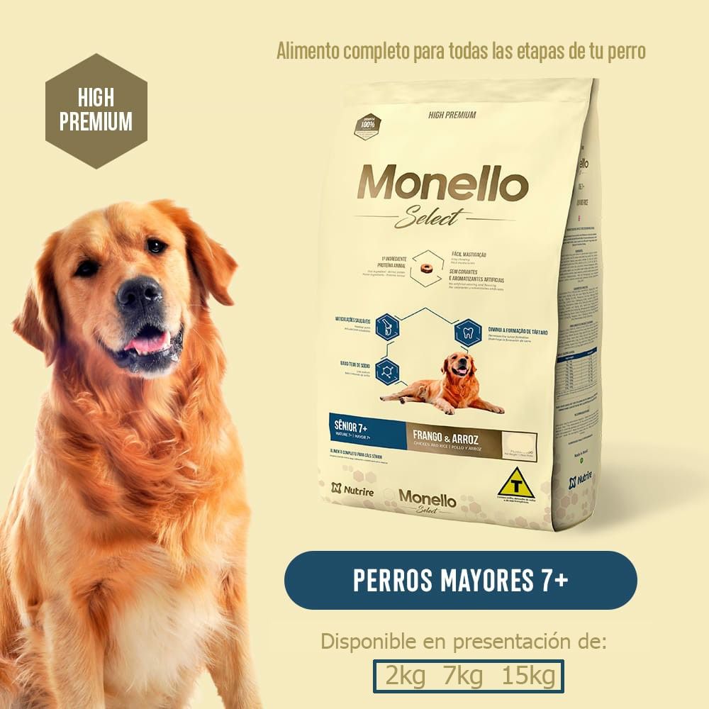 Monello Select Senior Mayor 7+ 15kg - SM Shopping Mascotas