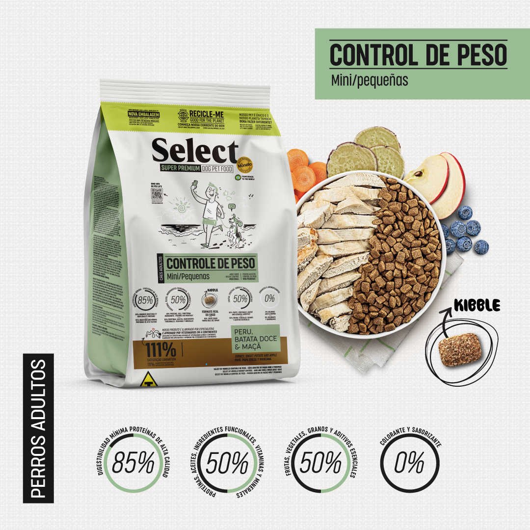SELECT DOG CONTROL DE PESO MINI/PEQ 2KG - SM Shopping Mascotas